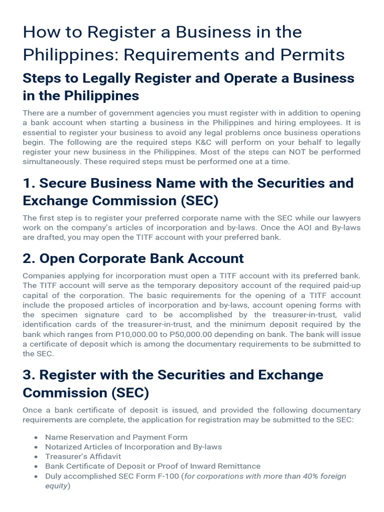 A Comprehensive Guide to Registering and Operating a Business Legally ...