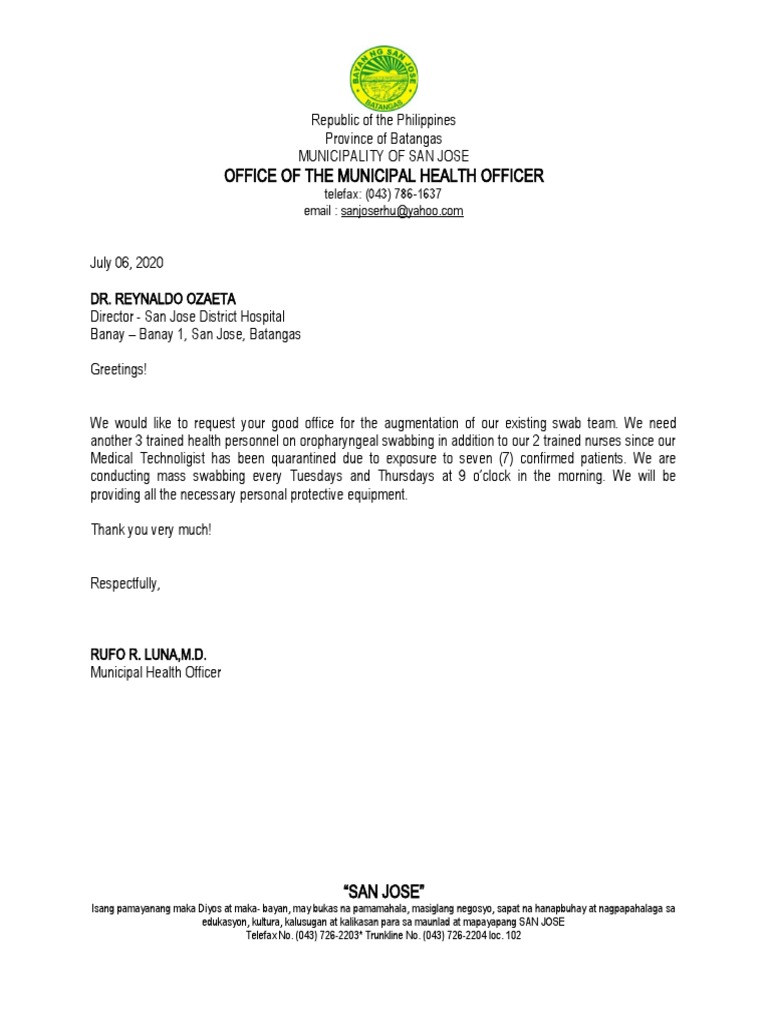 Letter of Supplemental | PDF | Health Care | Medicine