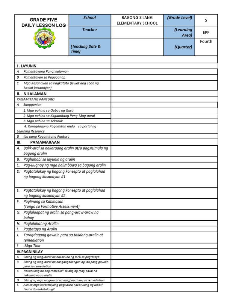 DLL Epp Template | PDF