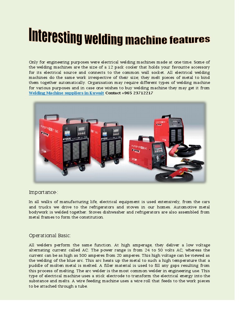 Everything You Need to Know About Electrical Welding Machines | PDF ...