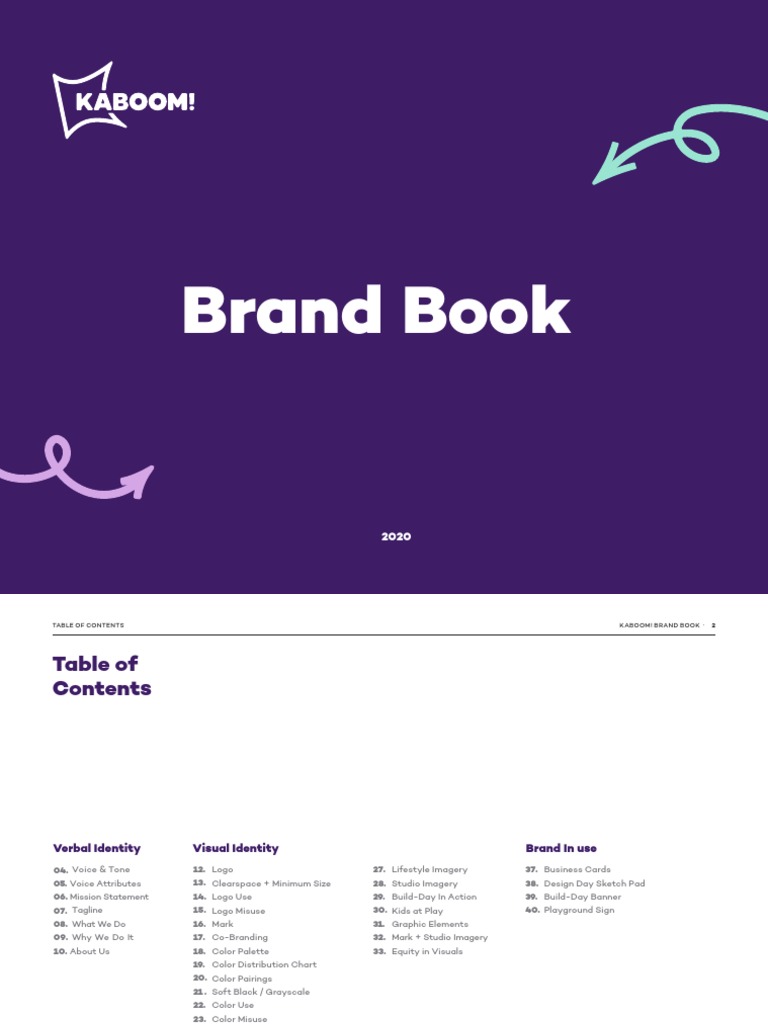 KABOOM! Brand Book Overview | PDF | Logos | Typefaces