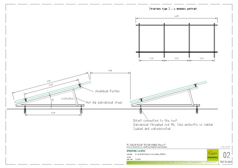 Aluminum Purlins: Structure Type 2 - 4 Modules Portrait | PDF