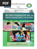 FILIPINO Test Paper | PDF