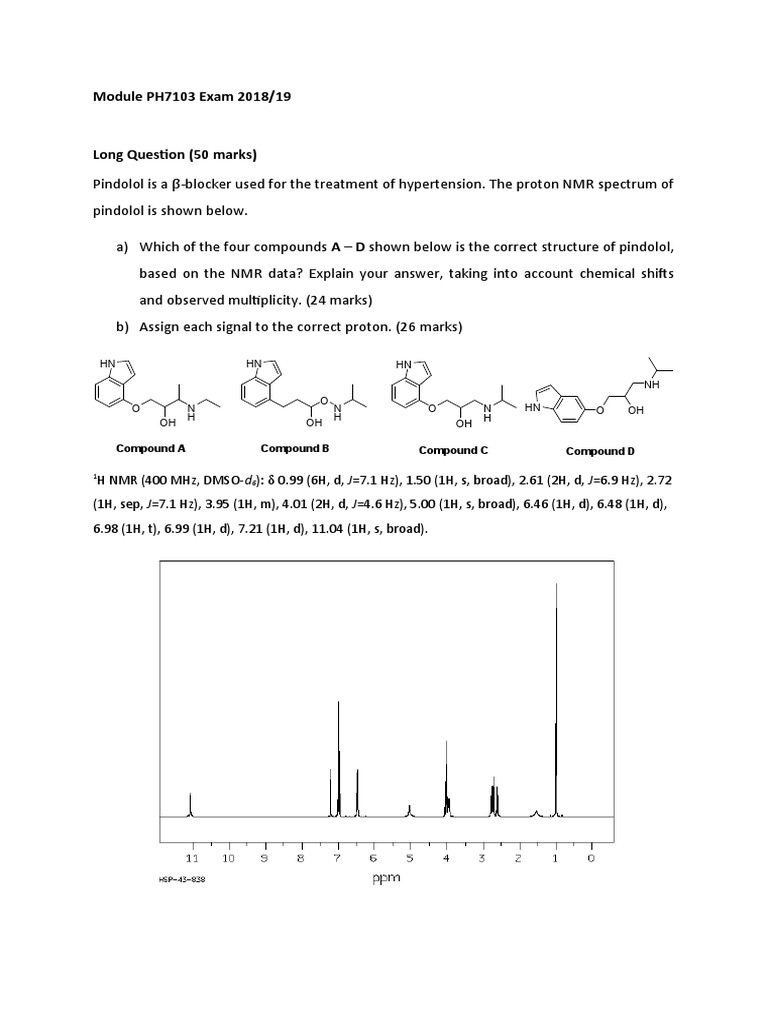 MSC Exam Spectroscopy 2018 FINAL | PDF | Atomic Absorption Spectroscopy ...
