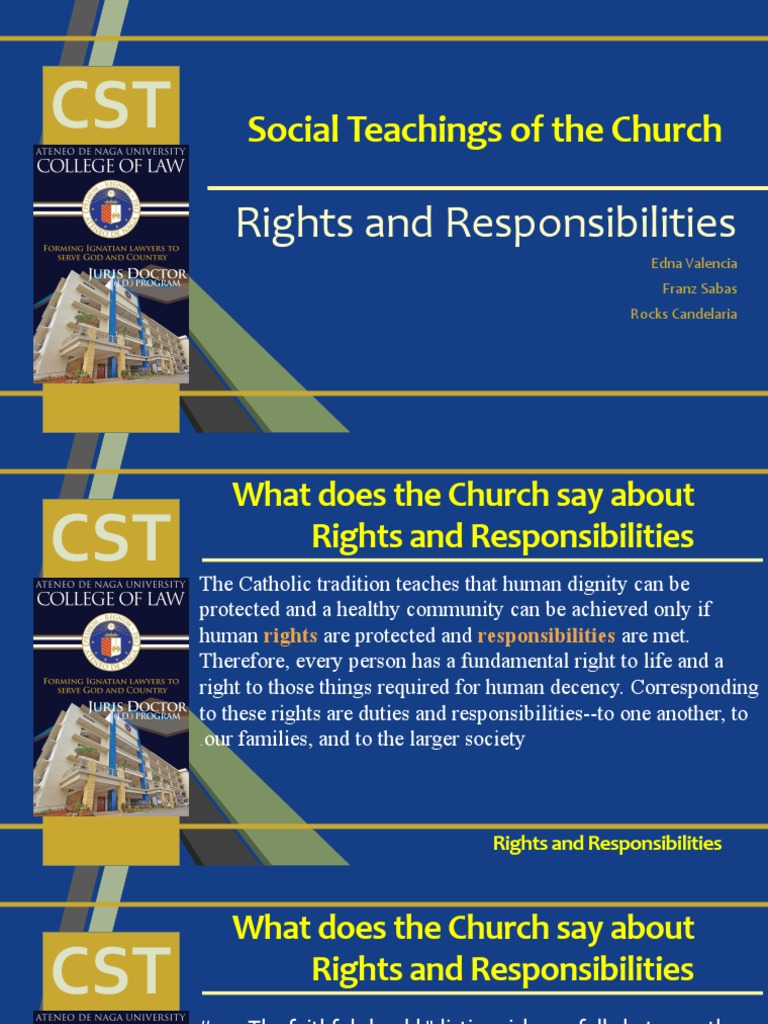Rights and Responsibilities | PDF | Catholic Social Teaching | Rights