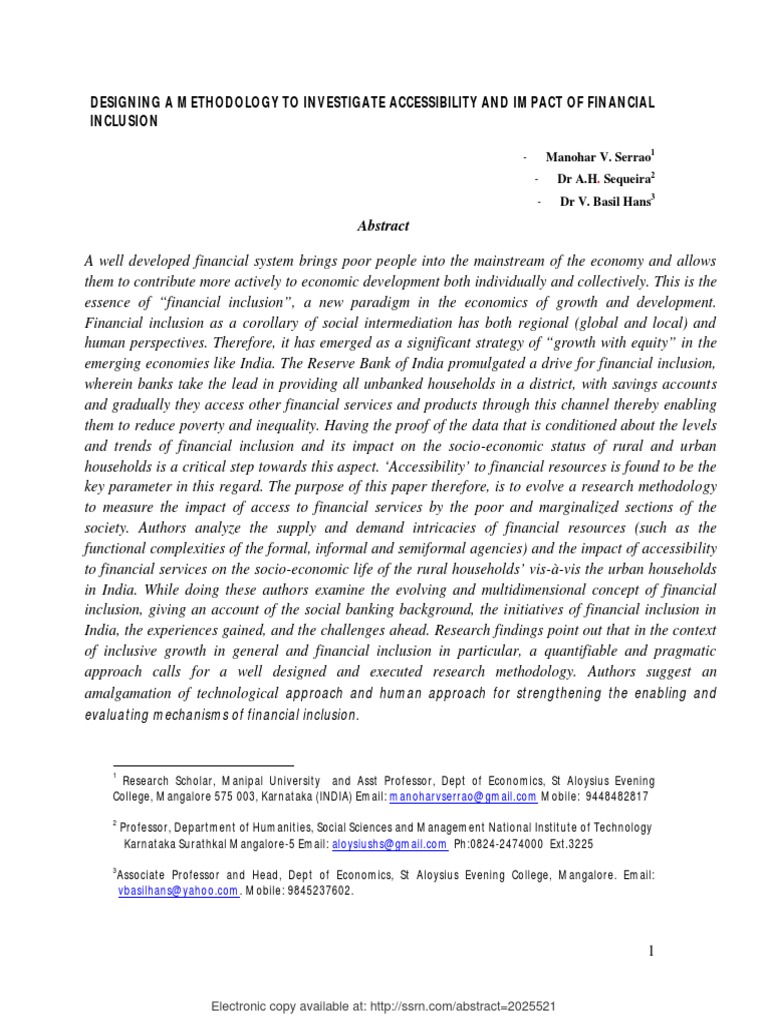 Designing A Methodology To Investigate Accessibility and Impact of ...