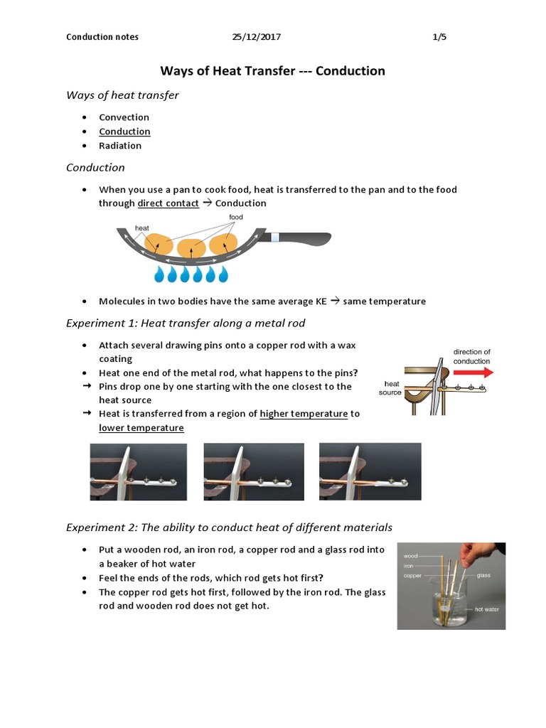 Conduction Notes PDF | PDF | Thermal Conduction | Thermal Insulation