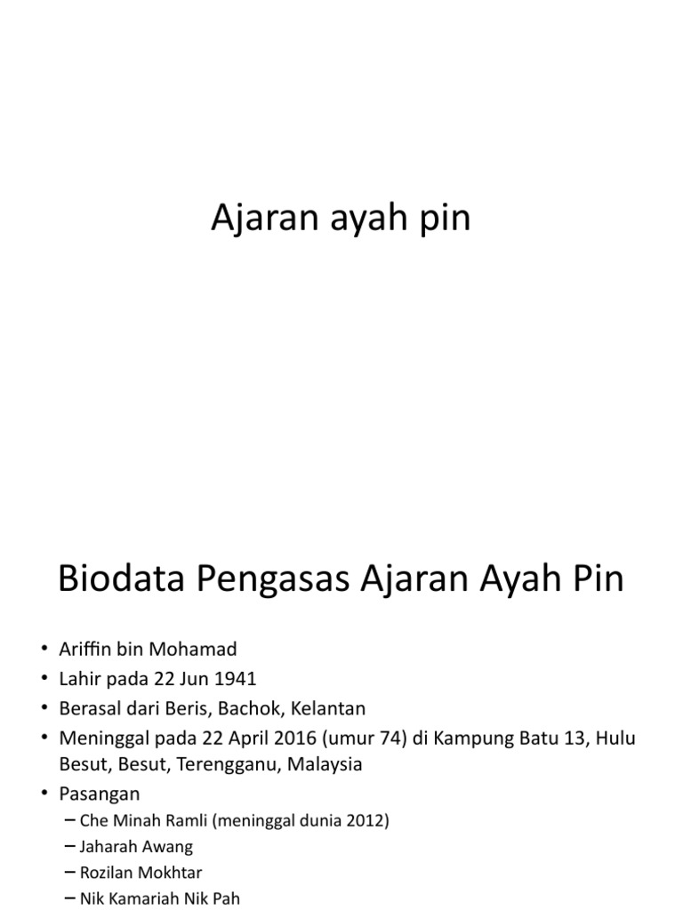 Ajaran Ayah Pin | PDF | Agama & Spiritualitas