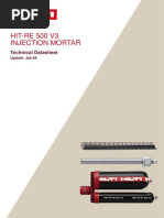 Chem HILTI RE 500 Data Sheet | PDF | Screw | Steel