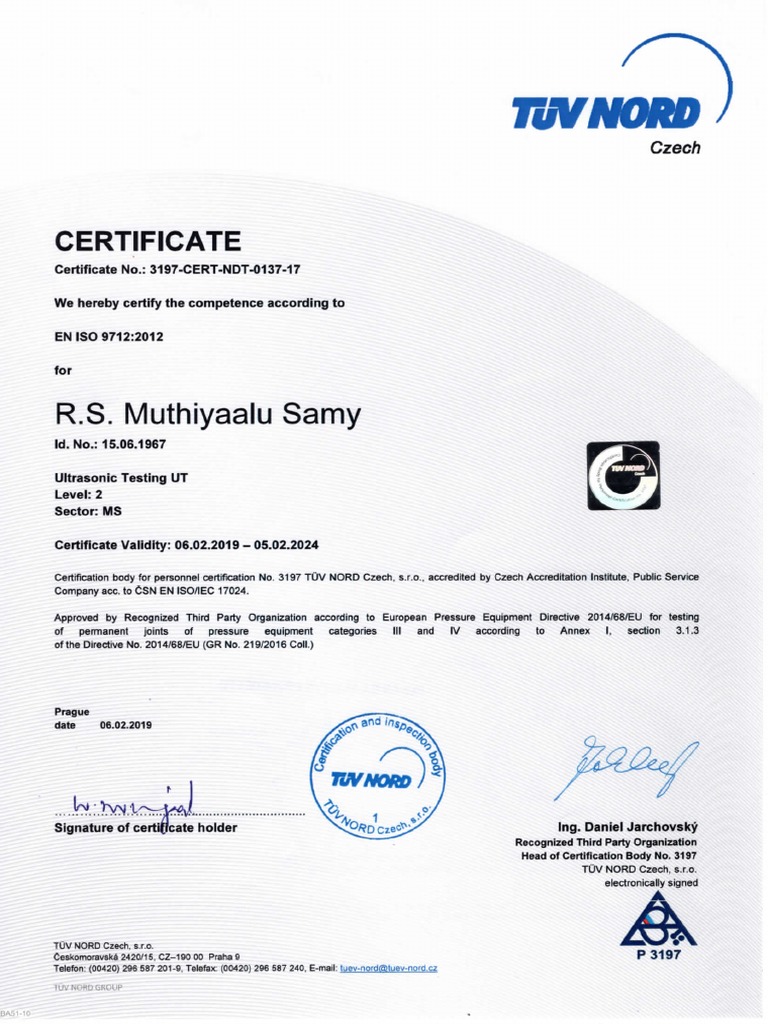 EN ISO 9712 Level 2, UT PDF | PDF