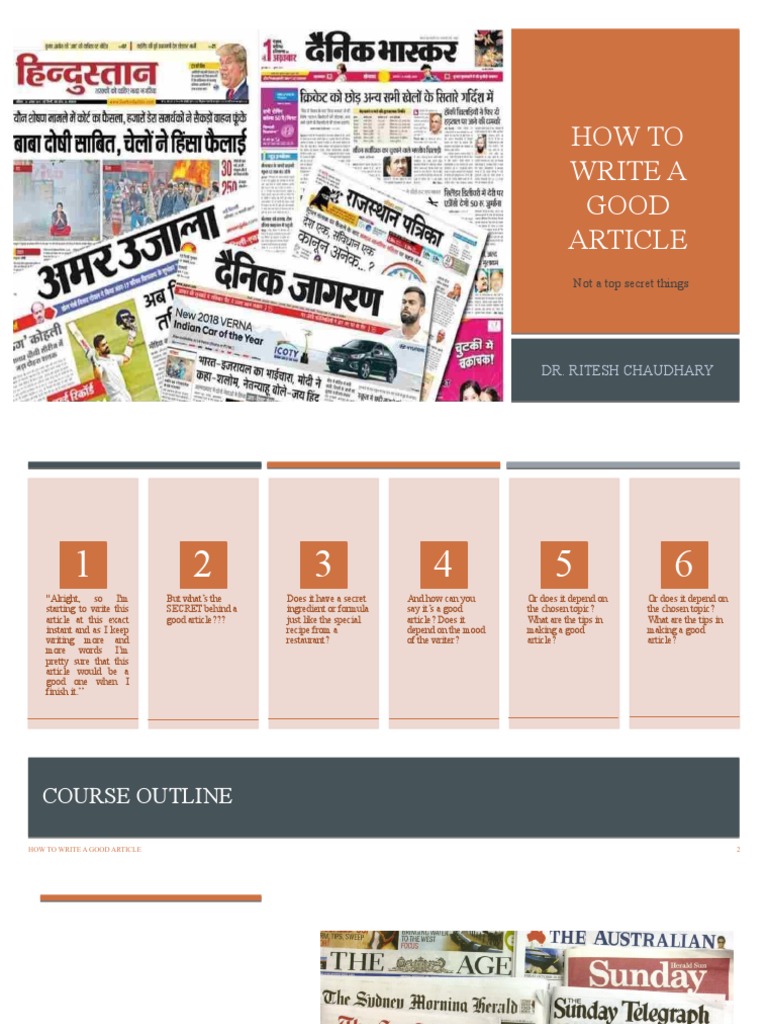 Tips for Writing a Good Article | PDF | Communication | Semiotics