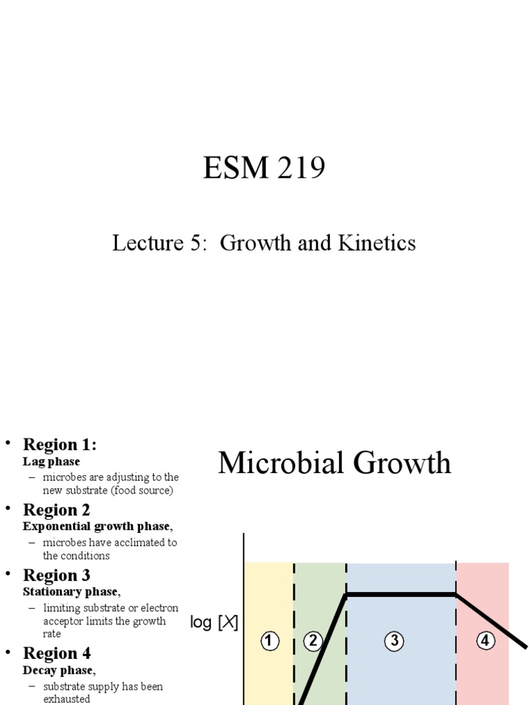 Microbial Growth & Kinetics Lecture | PDF | Microorganism | Enzyme Kinetics