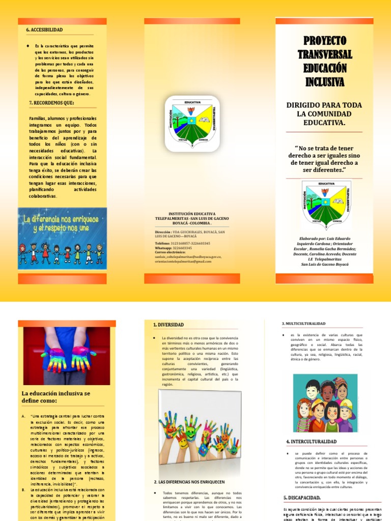 Proyecto Transversal - Inclusion | PDF | Modificación de comportamiento ...