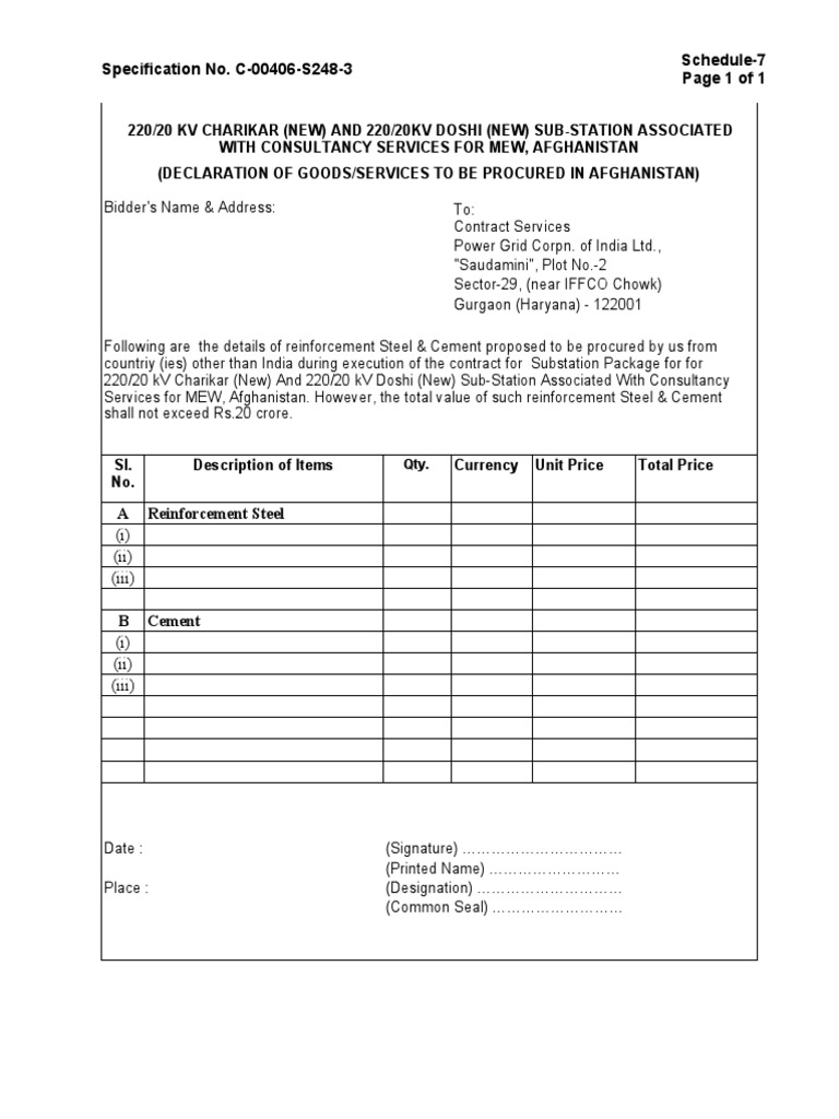 16 Schedule-7DecofGoods | PDF