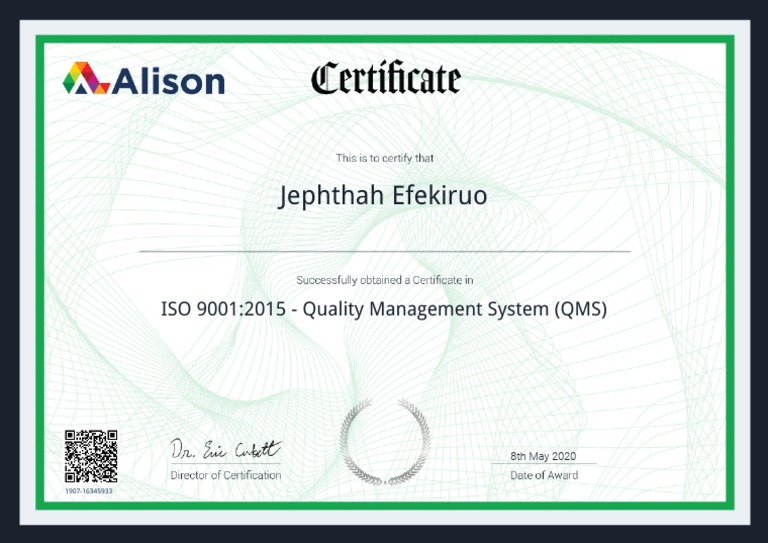 Alison - Certificate 1907 16345933 PDF | PDF