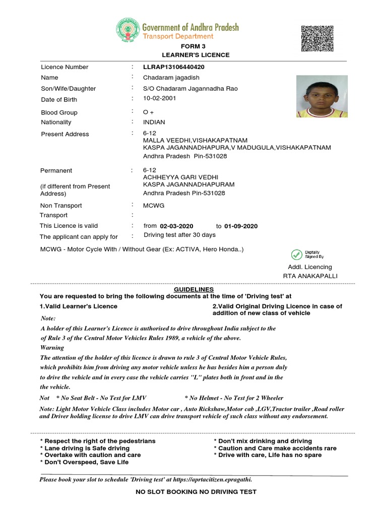 Understanding the Requirements and Guidelines for a Learner's Driving ...