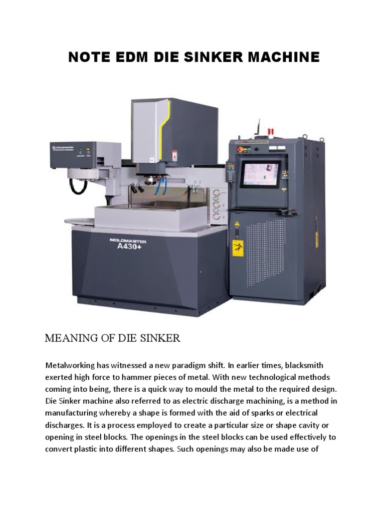 Note Edm Die Sinker Machine | PDF | Business Process | Applied And ...