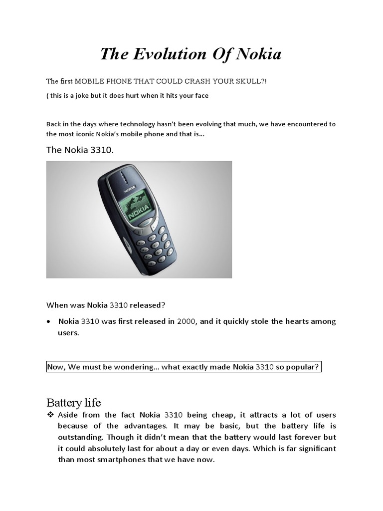 The Evolution of Nokia | PDF