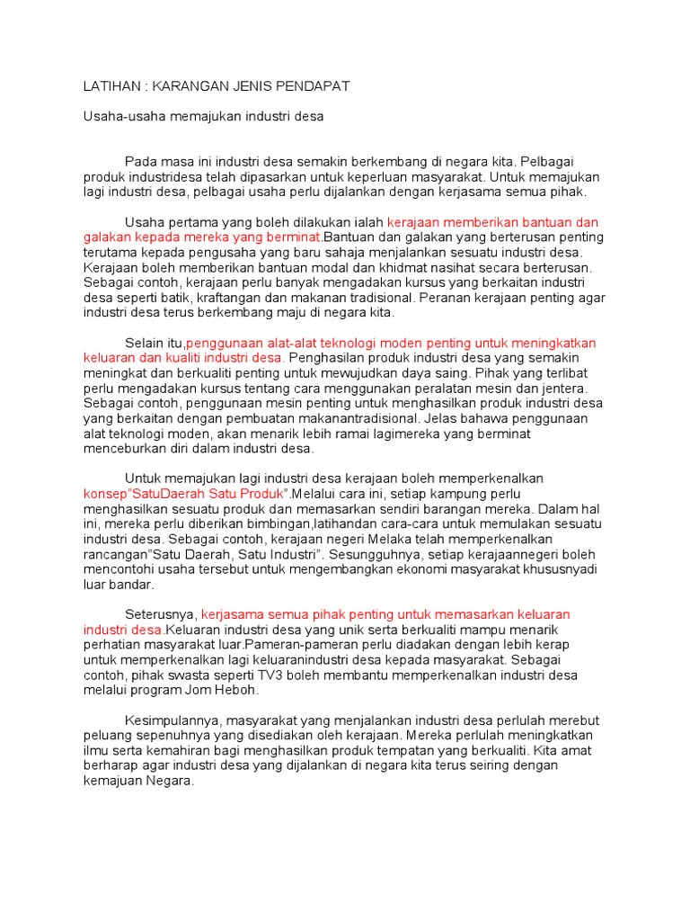 Contoh Karangan | PDF