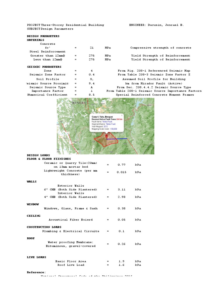 Seismic Design Parameters for 3-Storey Building | PDF