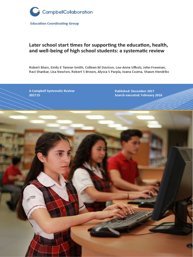 Later School Start Times For Supporting The Education Health and 2017 ...