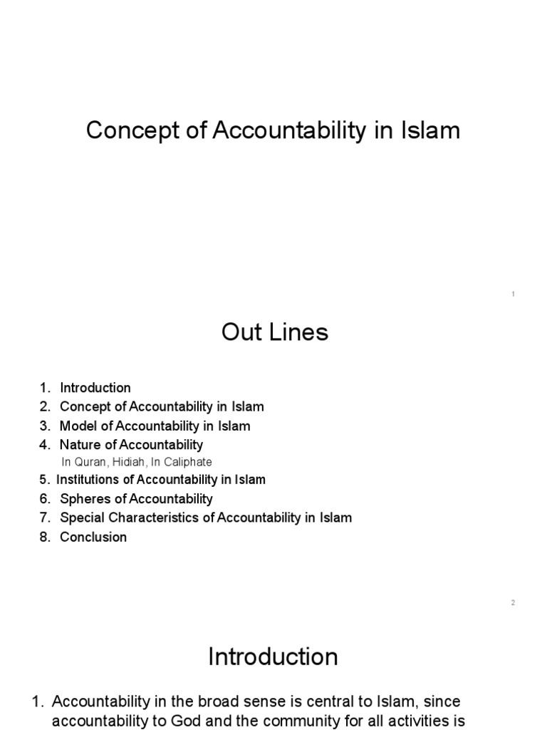 Concept of Accountability in Islam | PDF | Sharia | Hadith