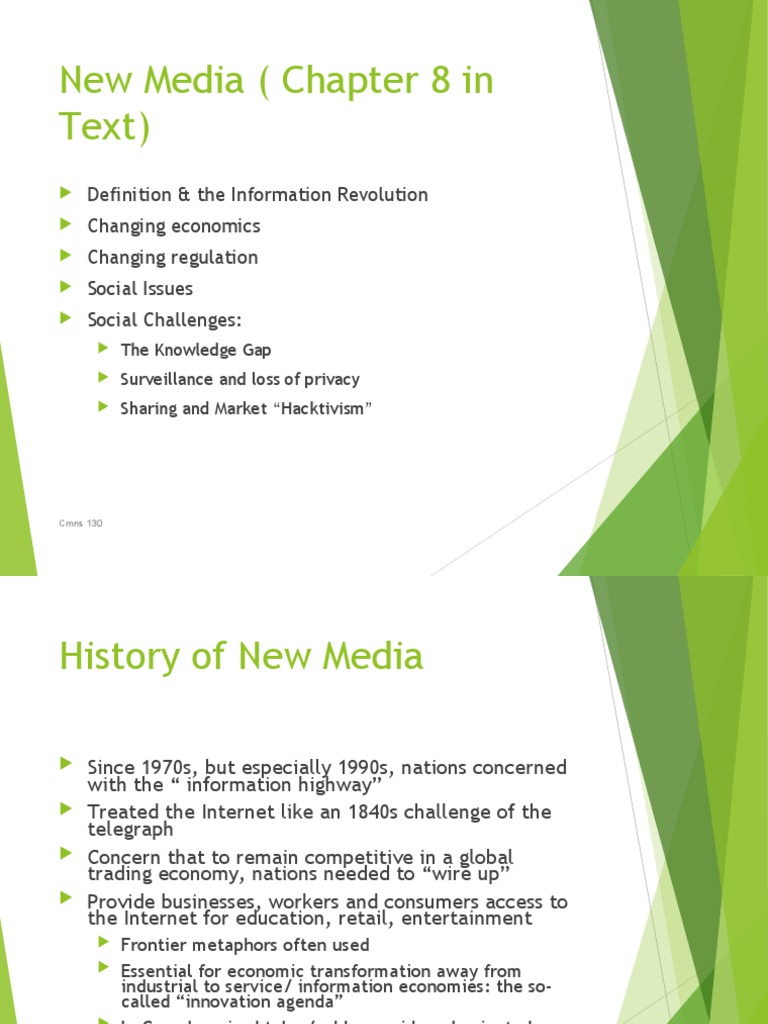 New Media (Chapter 8 in Text) | PDF | Technological Convergence | Media ...