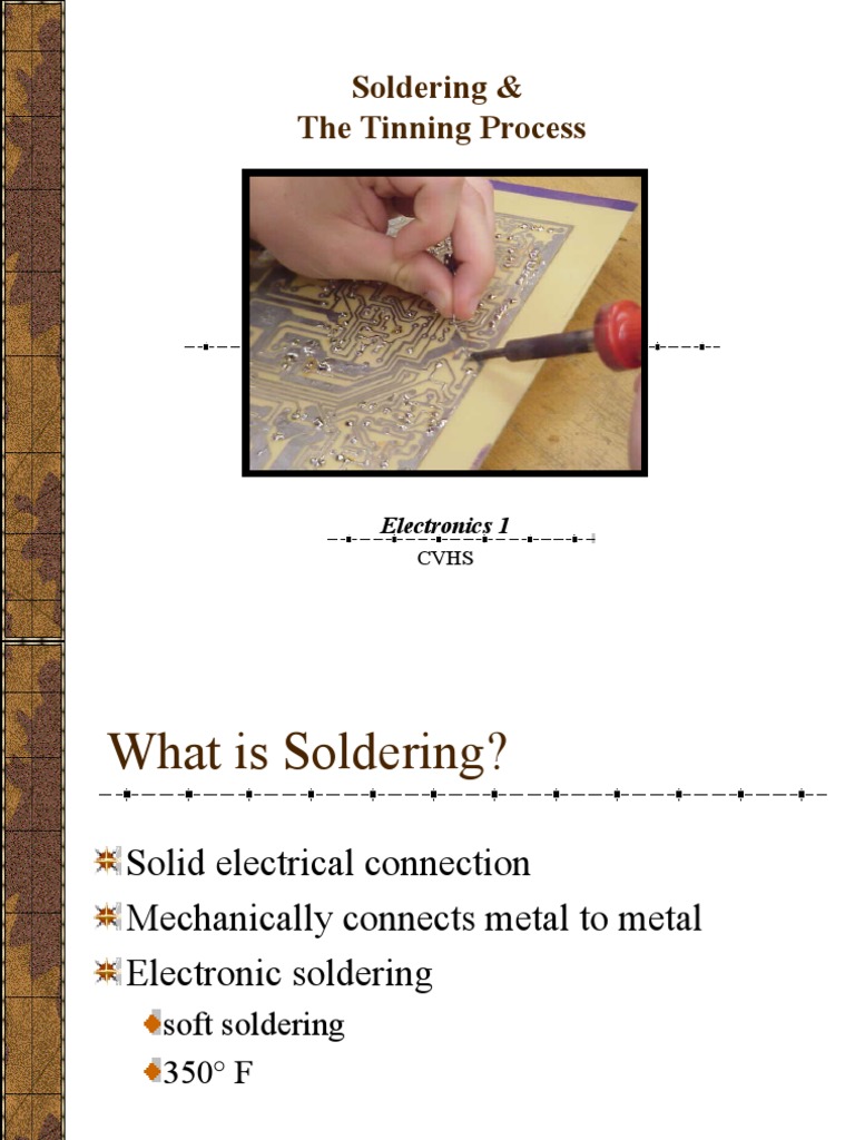 Soldering & The Tinning Process: Electronics 1 | PDF | Home & Garden ...