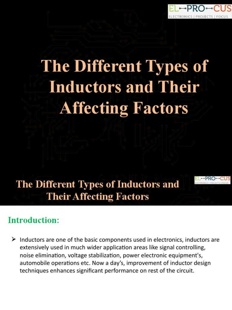 The Different Types of Inductors and Their Affecting Factors | PDF ...