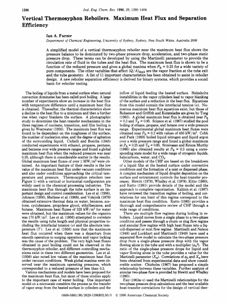 Vertical Thermosyphon Reboilers | PDF | Boiling | Heat Transfer