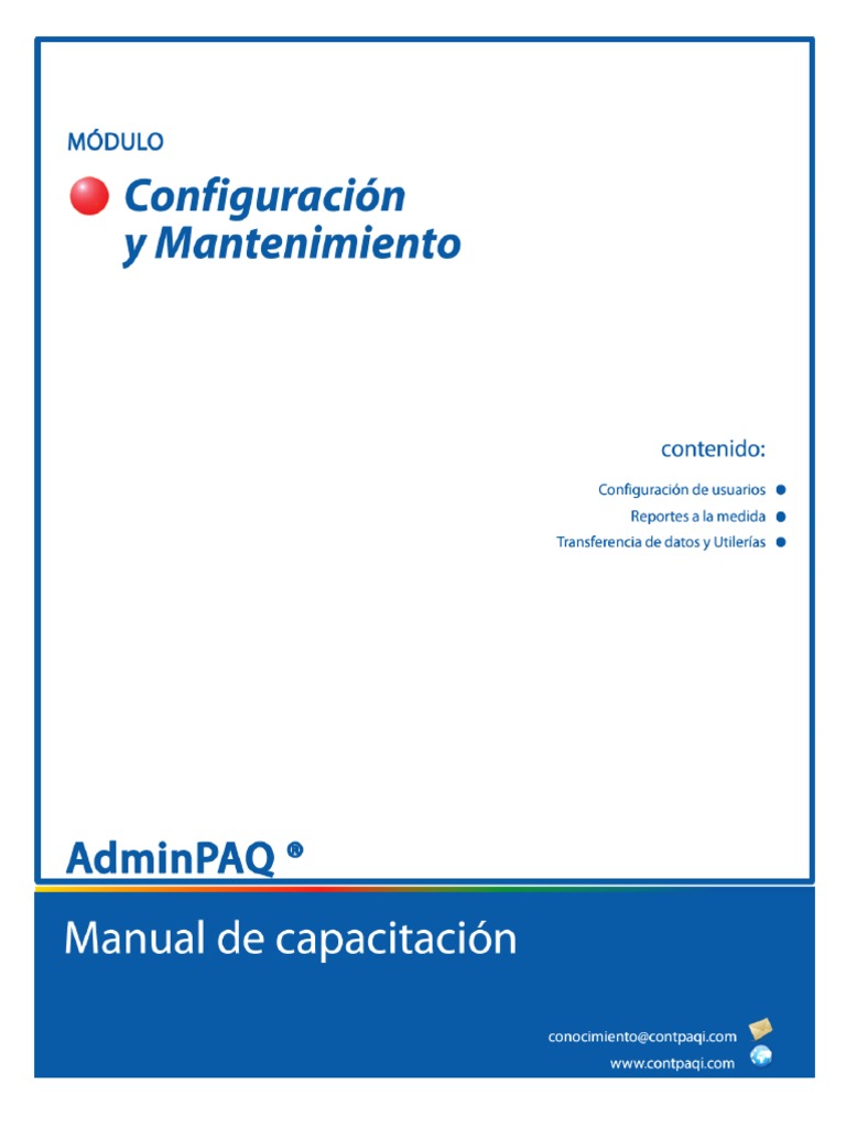 AdminPAQ-Configuracion y Mantenimiento | PDF | Usuario (informática ...