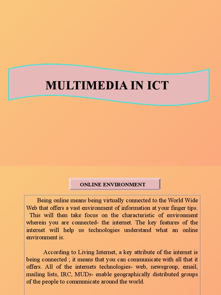 Multimedia in Ict | PDF | World Wide Web | Internet & Web