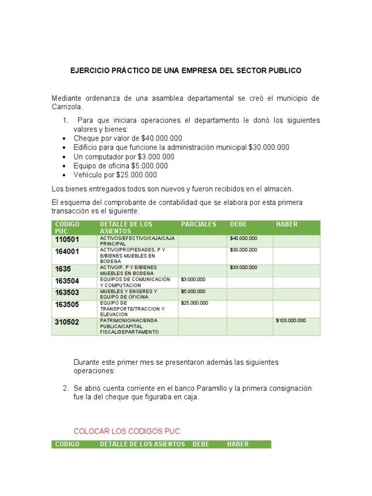 Taller Practico Contabilidad Publica | PDF | Servicios financieros | Economias