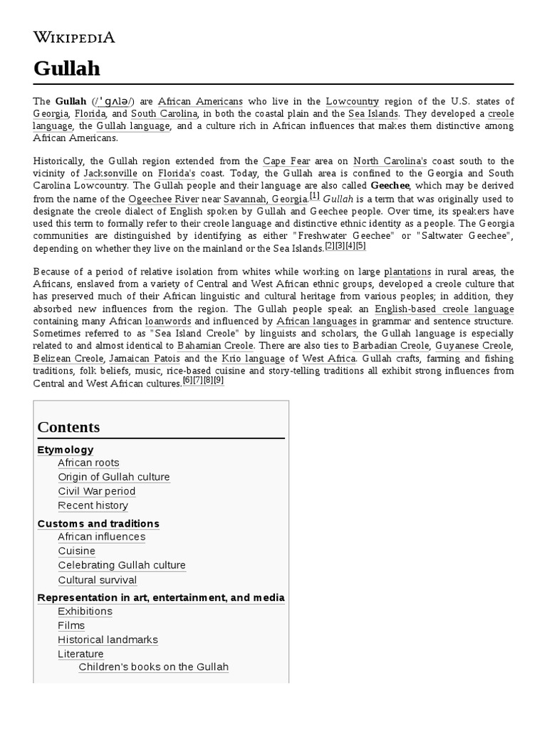 Gullah Geechee PDF | PDF | Unrest