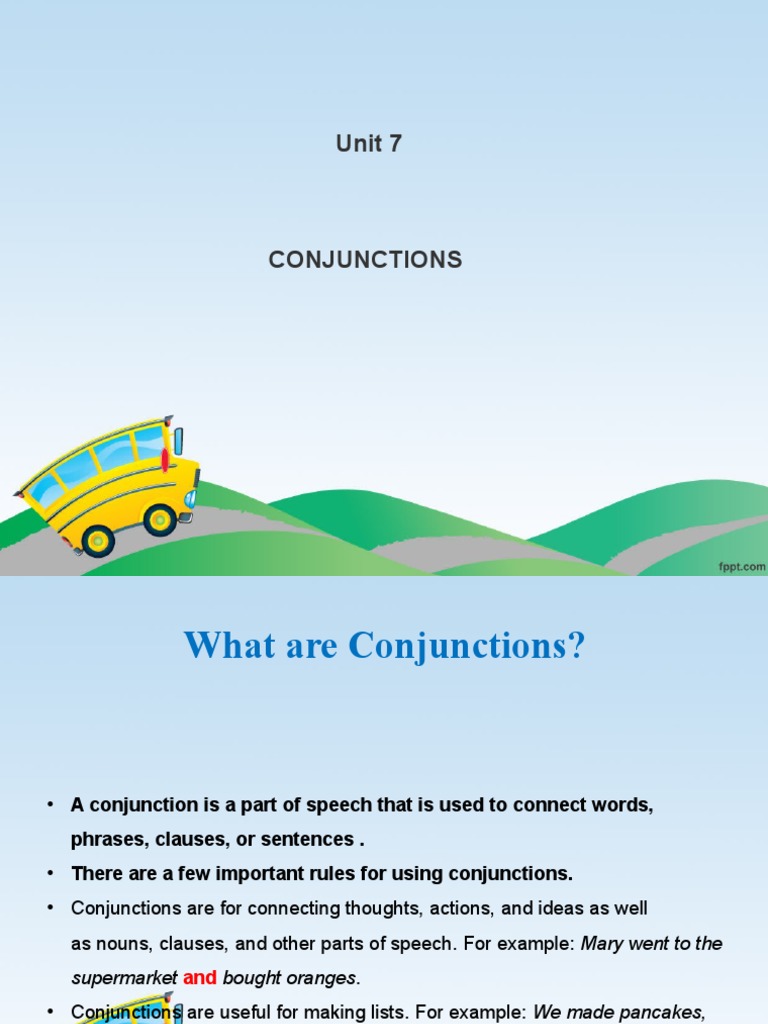 Conjunction | PDF | Sentence (Linguistics) | Semantics