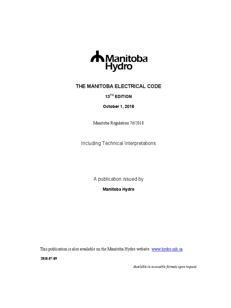 Manitoba Electrical Codes PDF | PDF | Electrical Wiring | Electrical ...