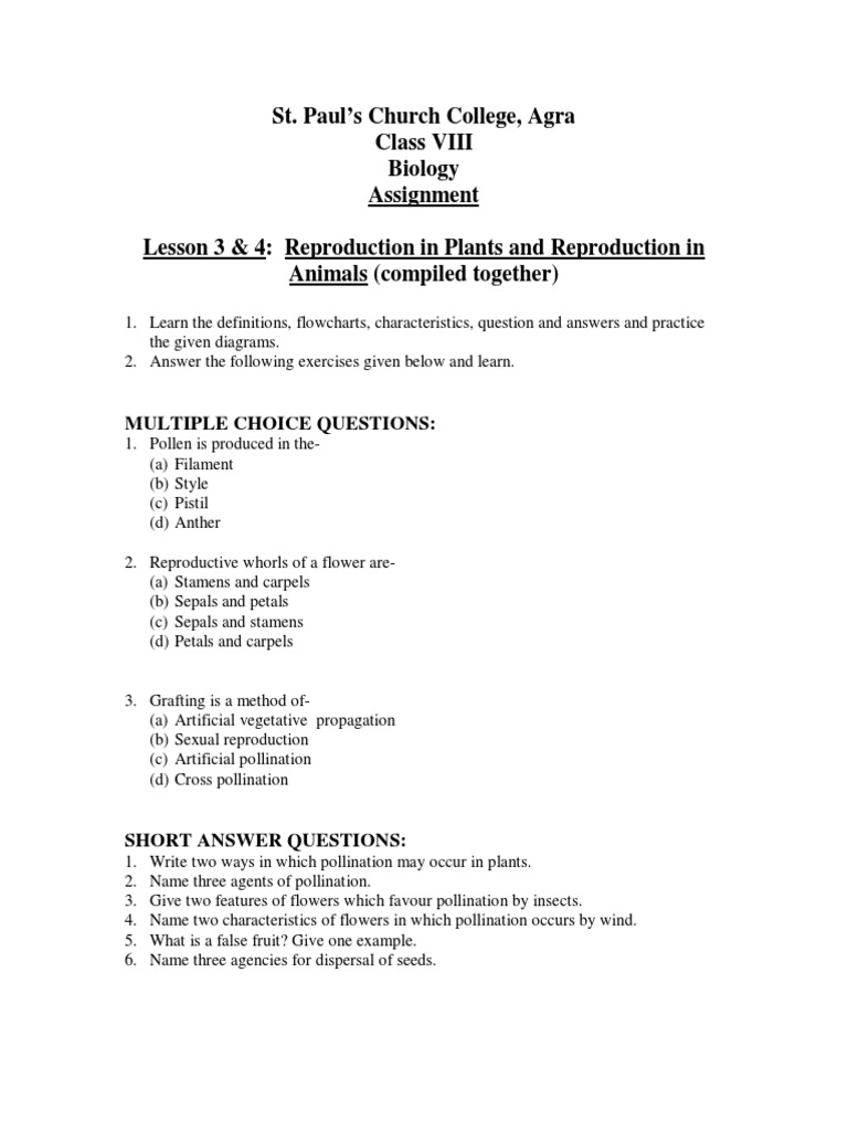 0-470-6-2-Class-8 Assignment 3 4 Biology Reproduction in Plants and ...