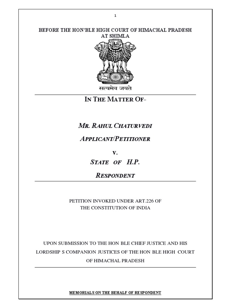 Petition Invoked Under Article 226 of The Constitution of India | PDF | Bail | Arrest