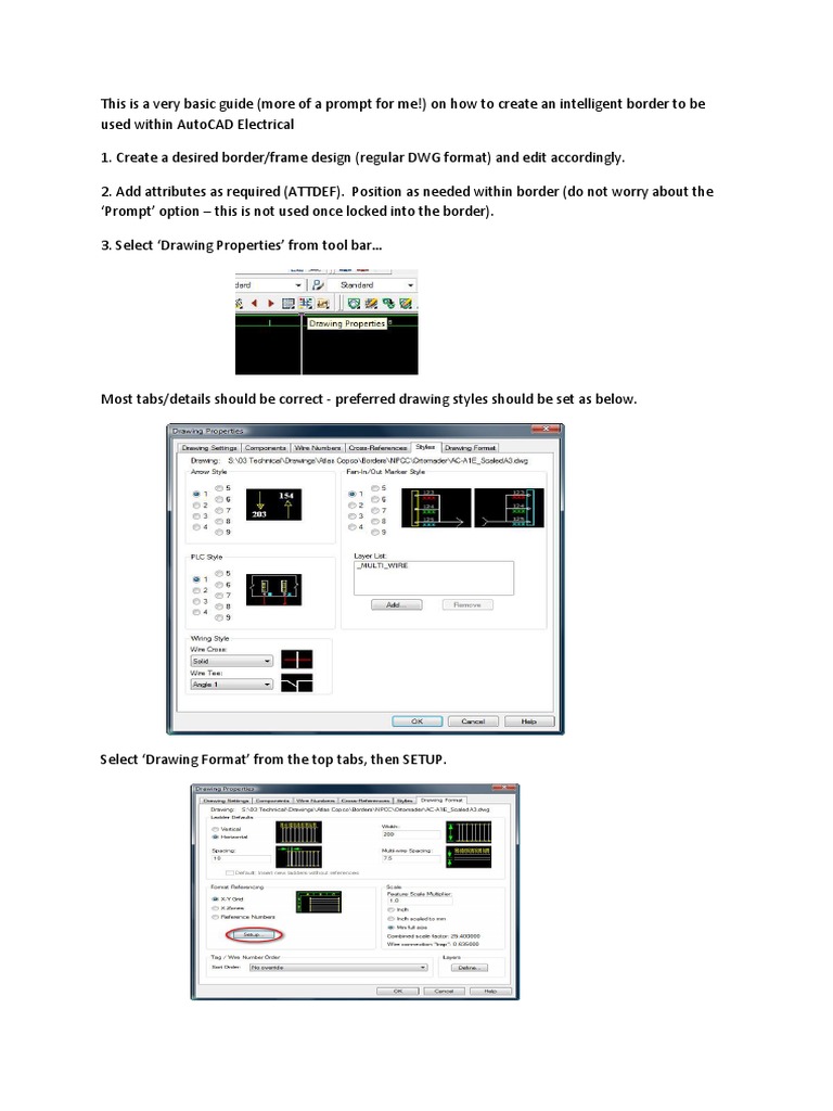 Autocad Electrical - Intelligent Border | PDF