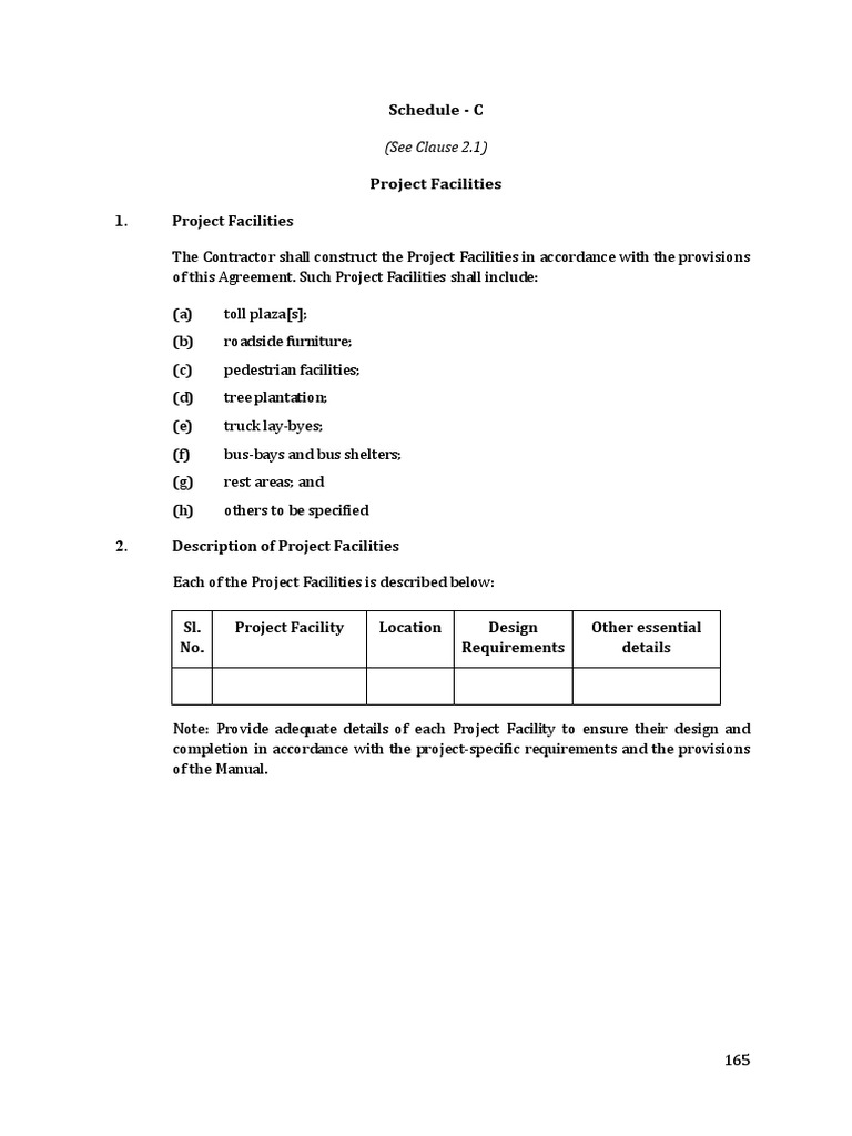 Project Facilities Construction Details | PDF | Technology & Engineering