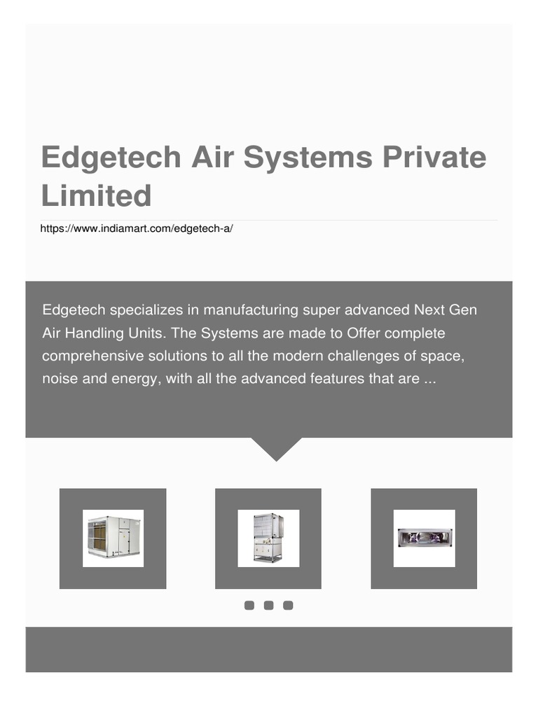 Edgetech Air Systems Private Limited | PDF | Temperature | Civil ...