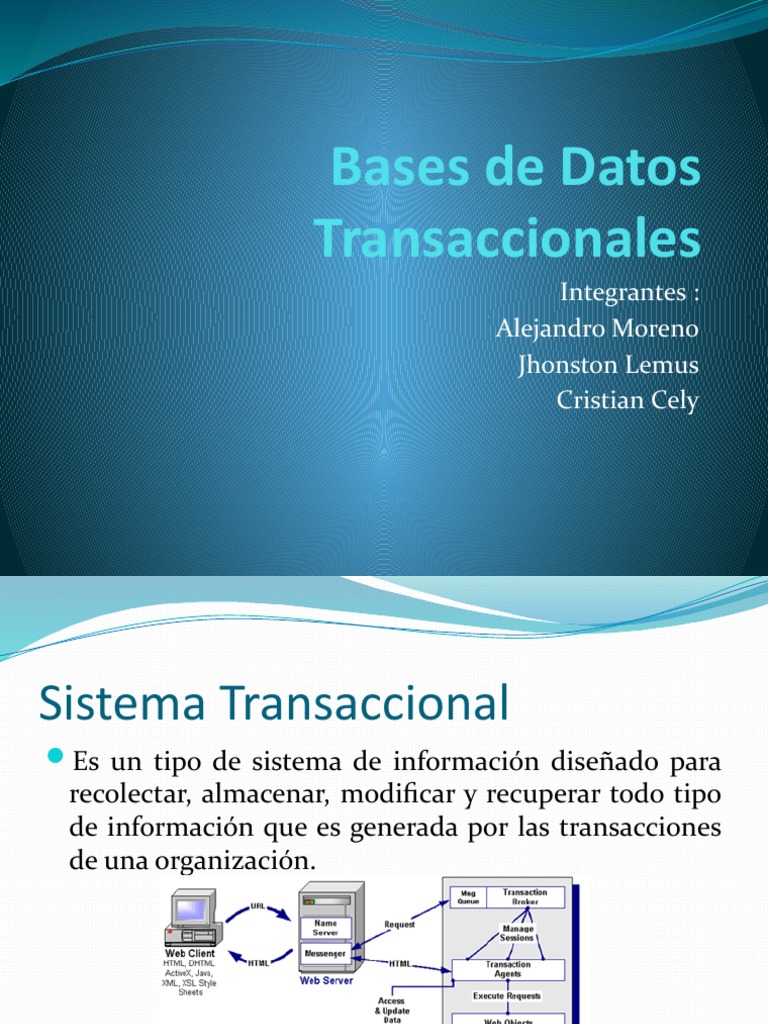 Bases de Datos Transaccionales | PDF