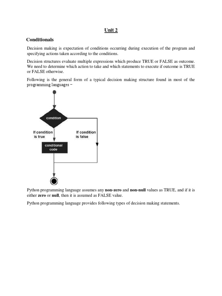 Python Unit 2 2020 | PDF | Control Flow | Boolean Data Type