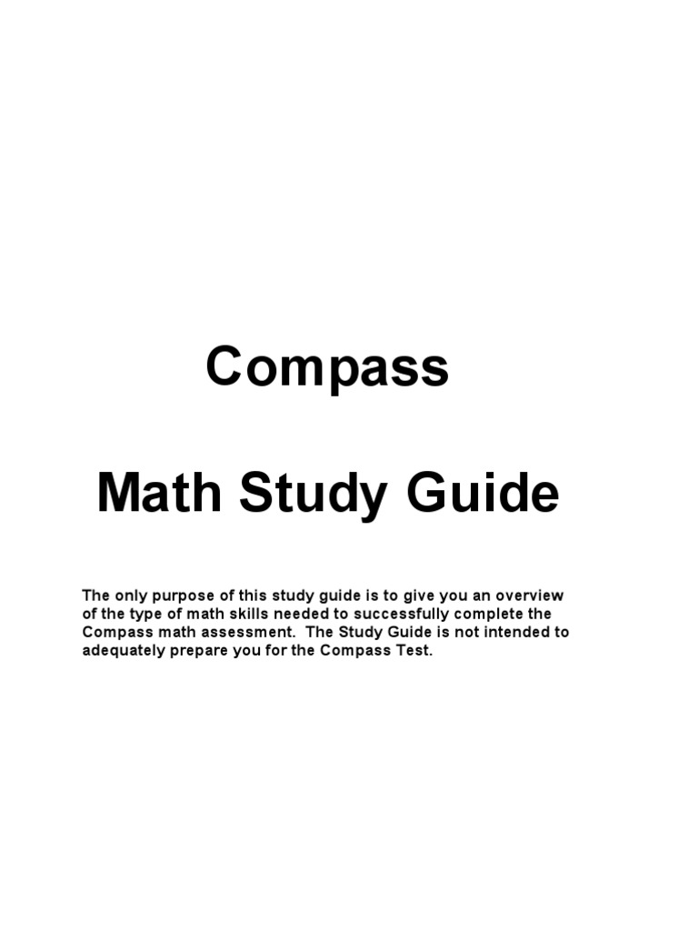 Compass Math Sample | Fraction (Mathematics) | Notation