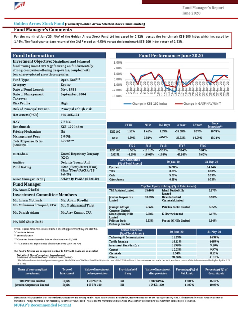 Fund Information: Fund Manager's Comments | PDF | Stock Fund ...