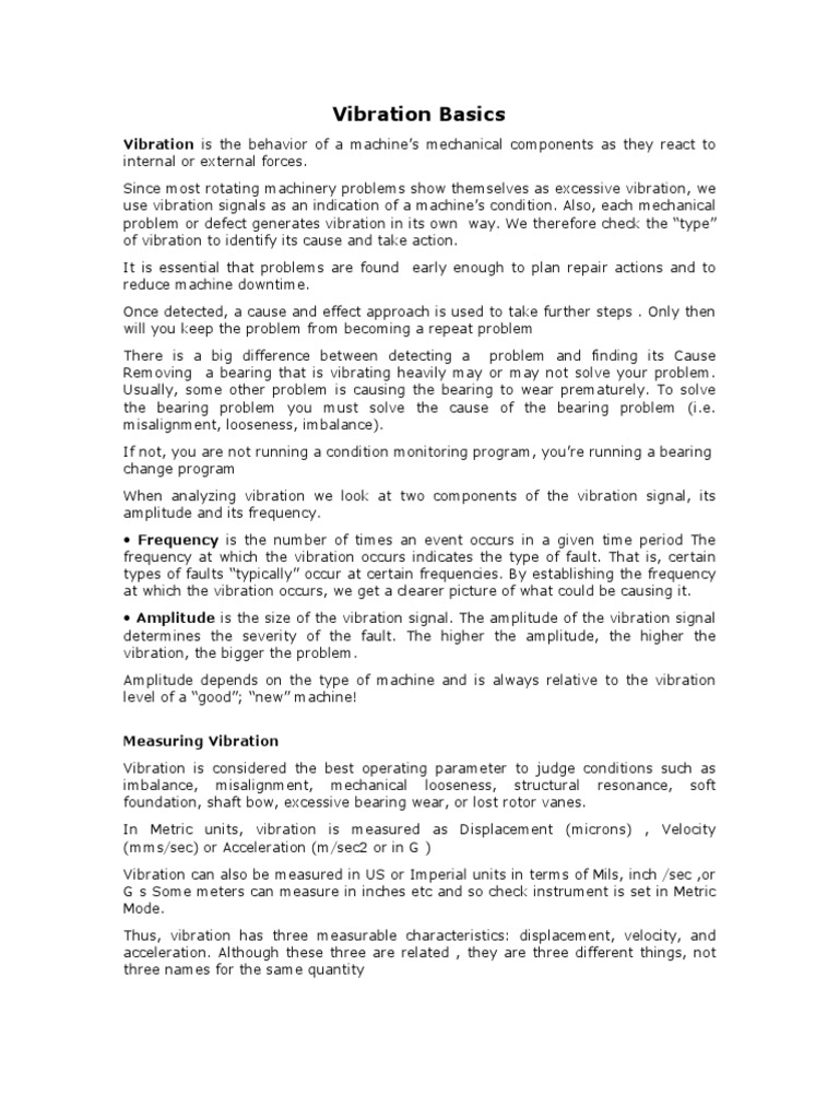 Vibration Basics PDF | PDF | Teaching Methods & Materials | Science ...