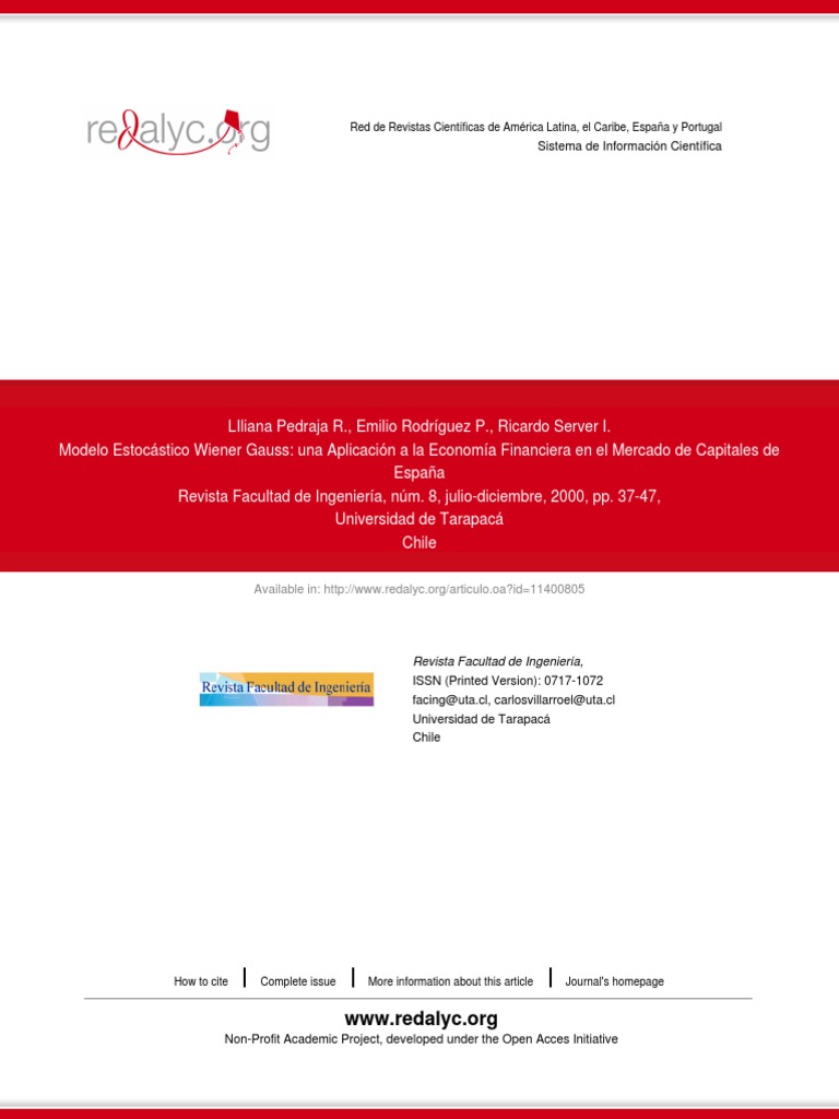 Modelo Estocástico Wiener Gauss PDF | PDF | Estadísticas | Análisis de ...