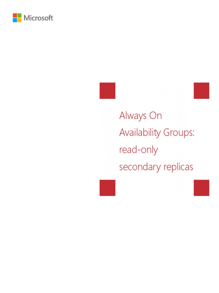 AOAG Read OnlySecondaryReplica | PDF | Microsoft Sql Server | Domain ...