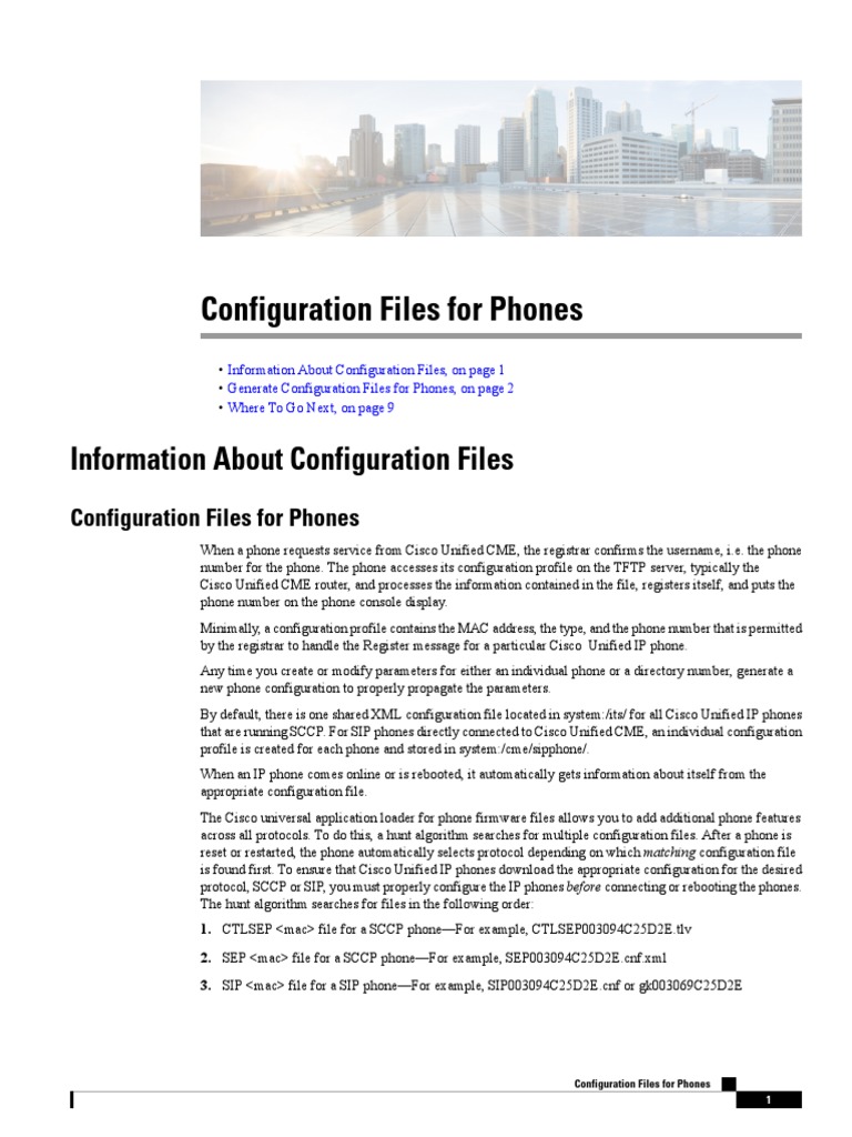 Cisco Phone Configuration Overview | PDF | Session Initiation Protocol ...