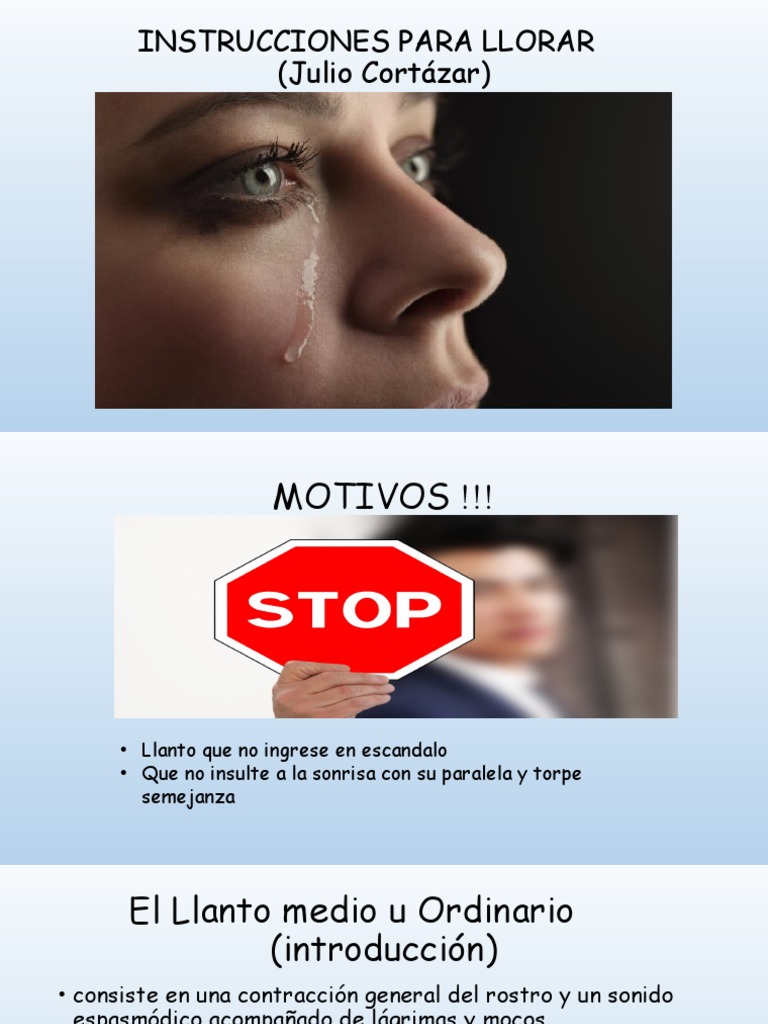 INSTRUCCIONES PARA LLORAR (Julio Cortázar) | PDF